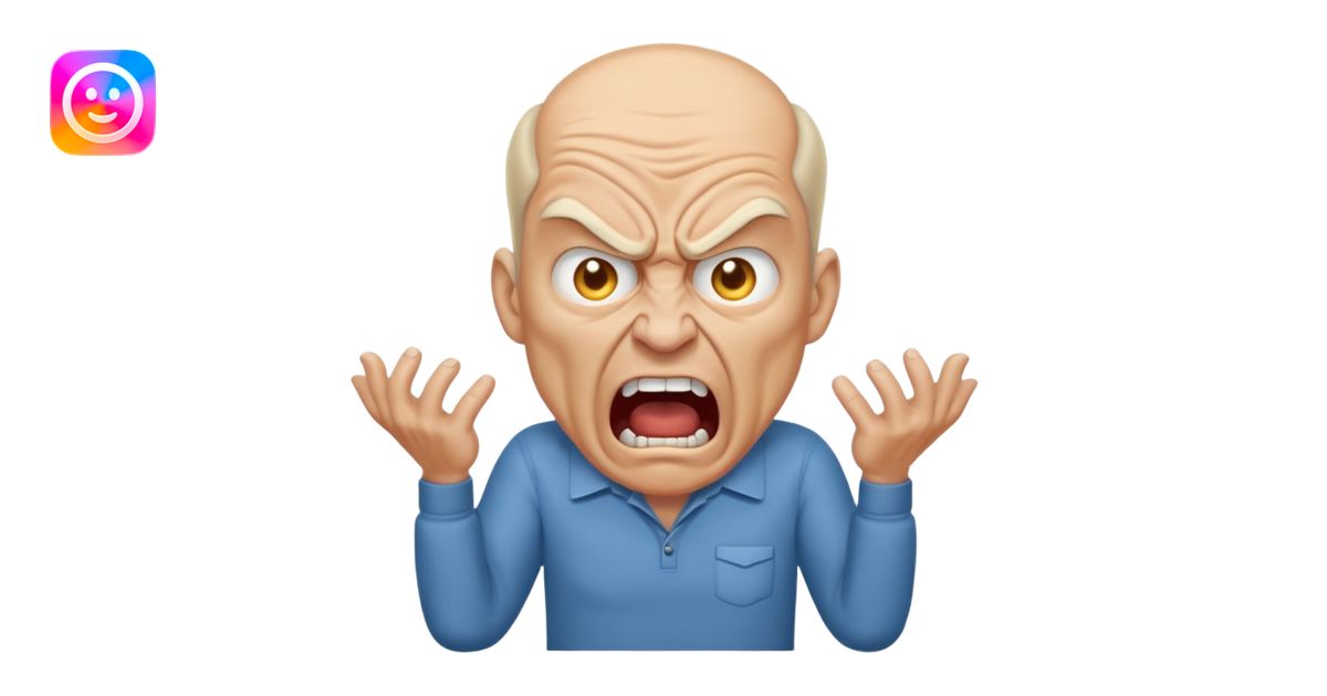 rude man screaming, full body emoji | AI Emoji Generator