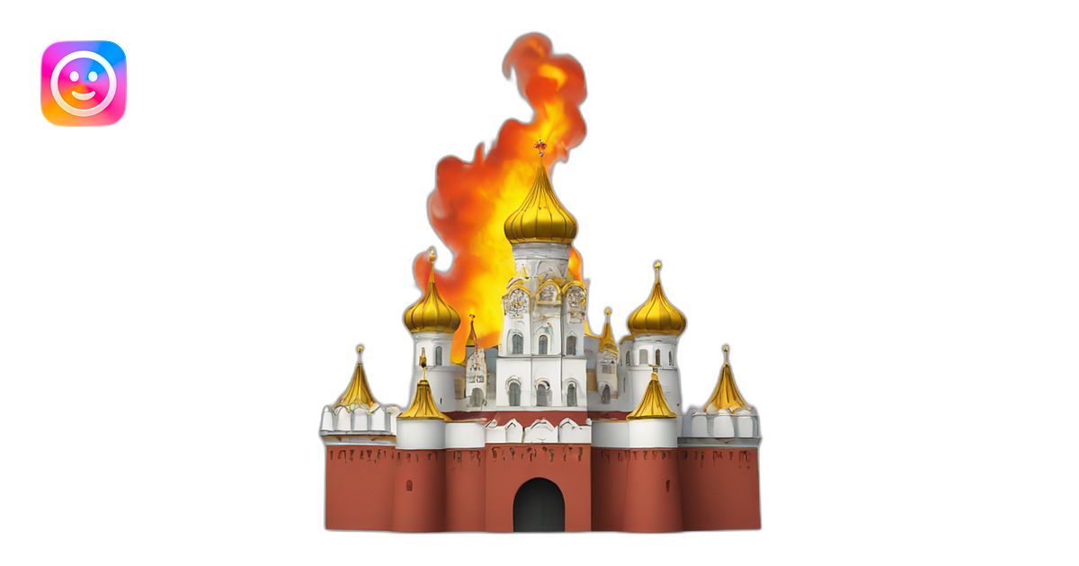 moscow kremlin on fire emoji | AI Emoji Generator