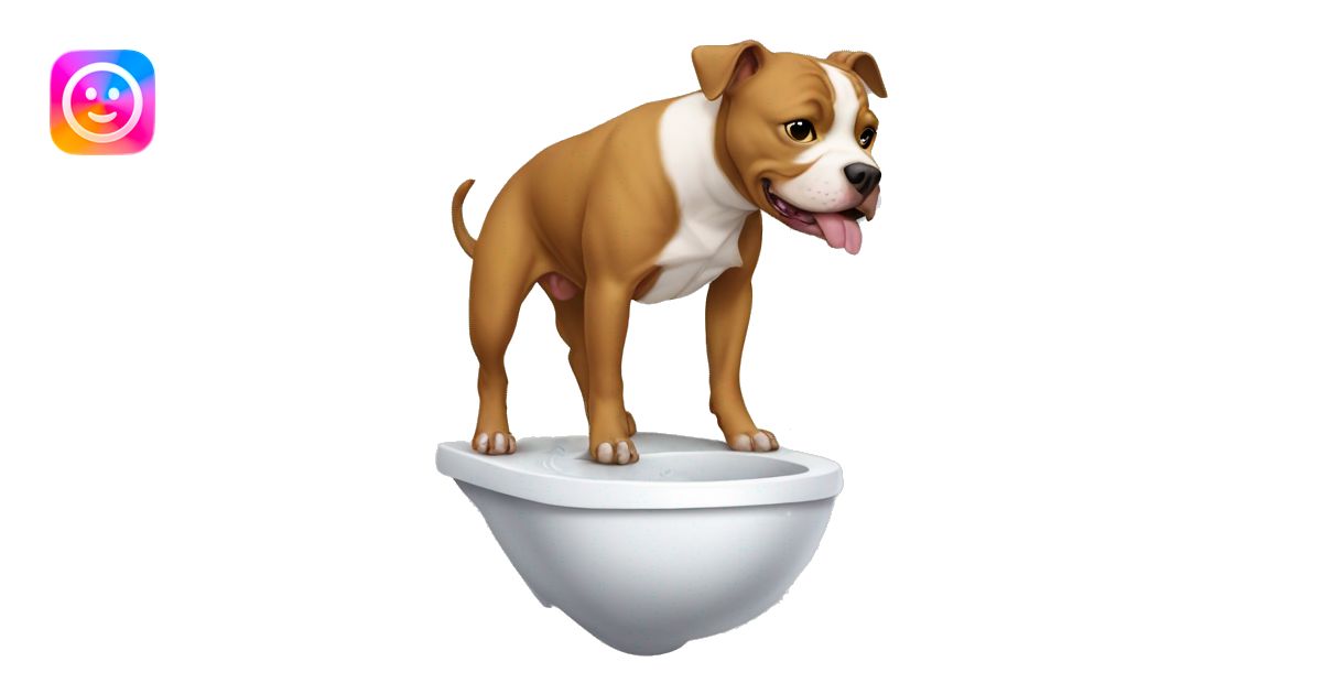 Pitbull peeing emoji | AI Emoji Generator