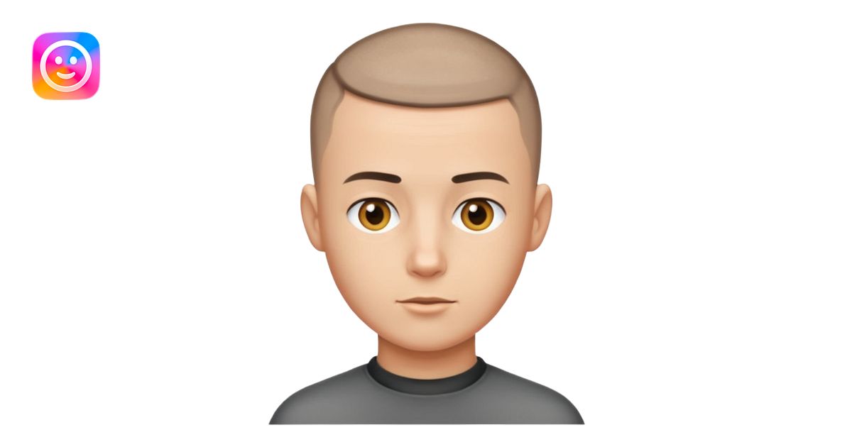 man with very short hair buzzcut emoji | AI Emoji Generator