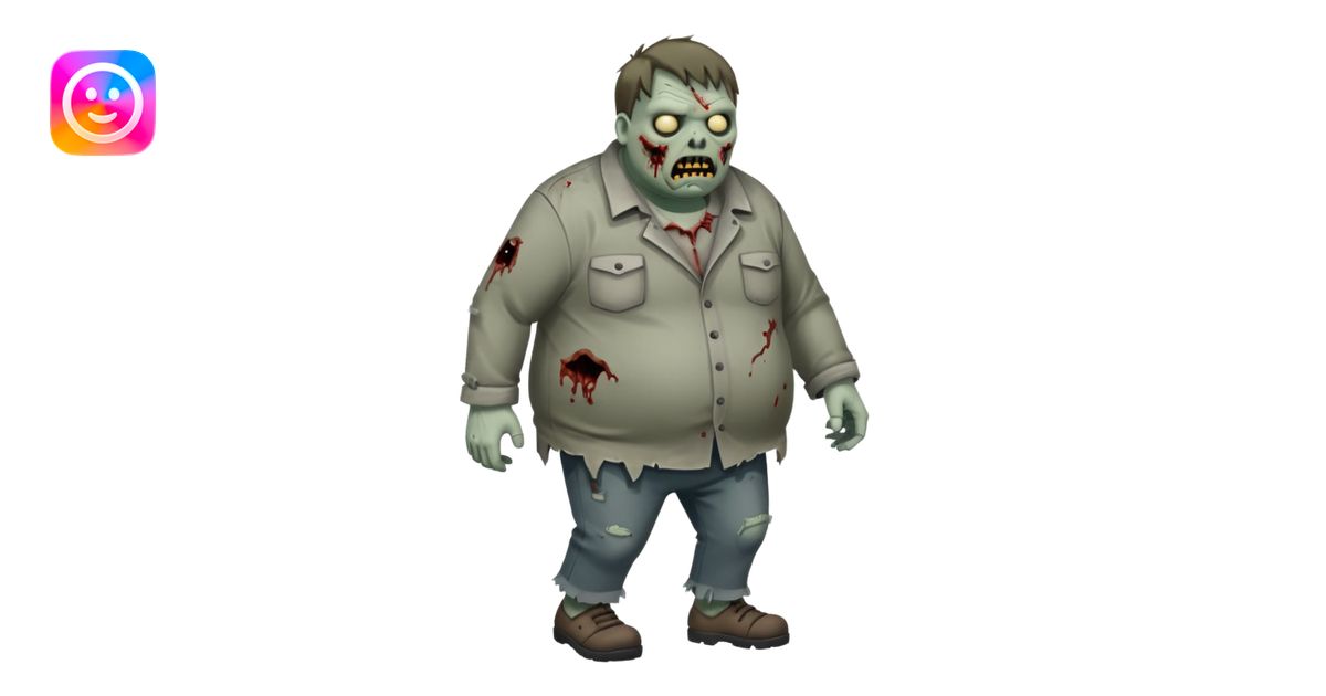 Fat zombie emoji | AI Emoji Generator