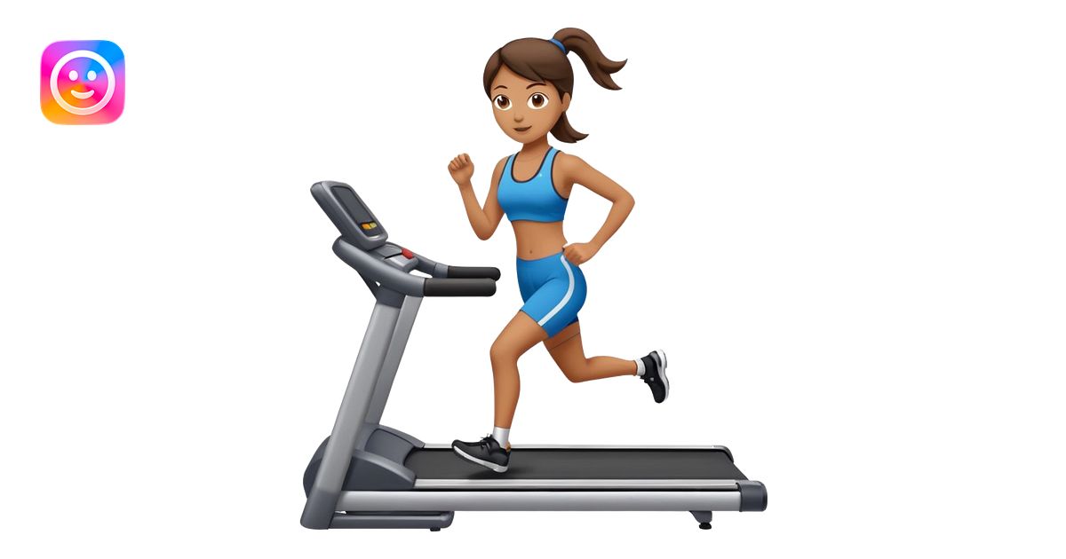 Create a clean girl treadmill emoji | AI Emoji Generator
