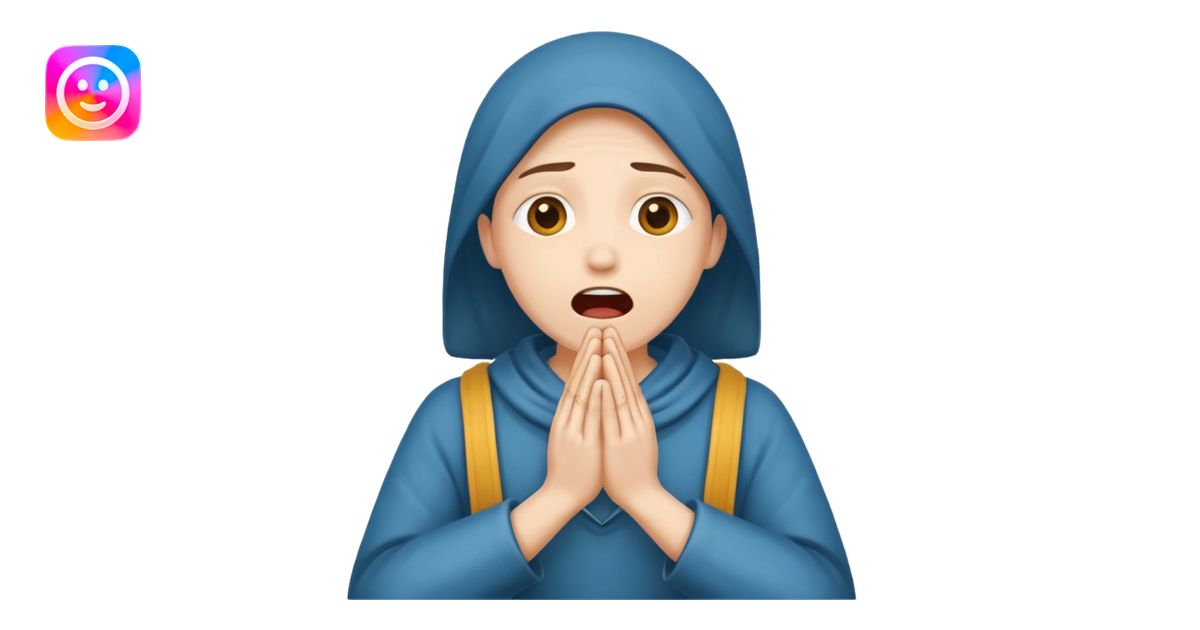 begging and pleading with clasped hands and open mouth emoji | AI Emoji ...