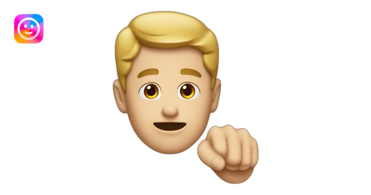 pointing at sharp jawline emoji | AI Emoji Generator