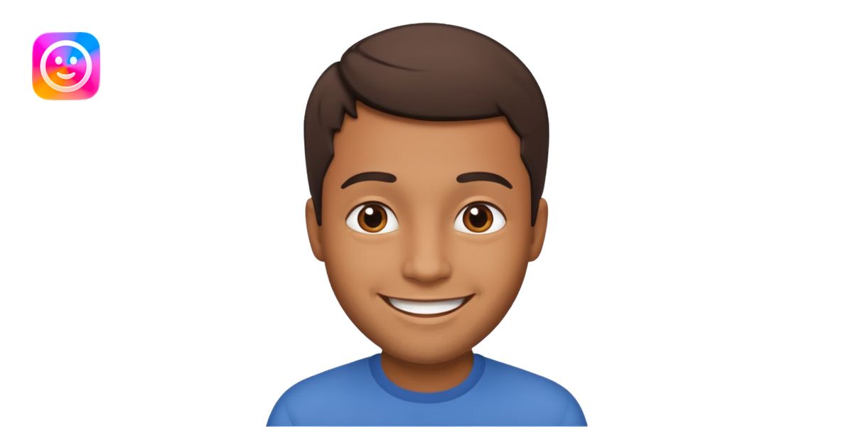 A brown man happy emoji | AI Emoji Generator
