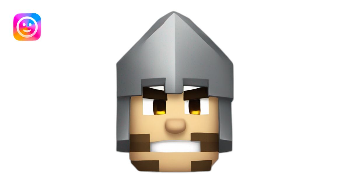 Angry minecraft sword character emoji | AI Emoji Generator