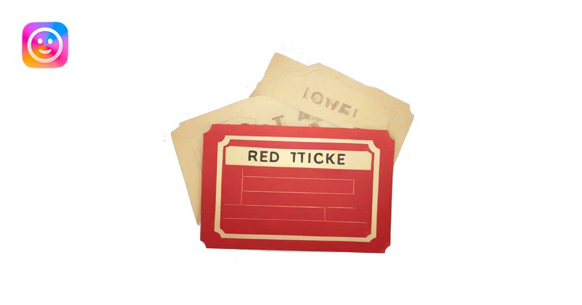 red ticket emoji | AI Emoji Generator