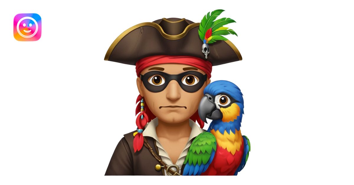 pirate and parrot emoji | AI Emoji Generator