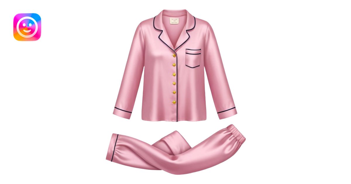 Light pink silk pyjamas set emoji | AI Emoji Generator