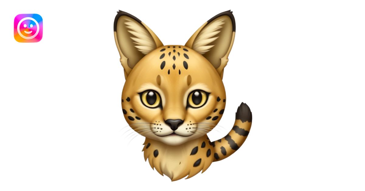 Serval hybrid cat puma emoji | AI Emoji Generator