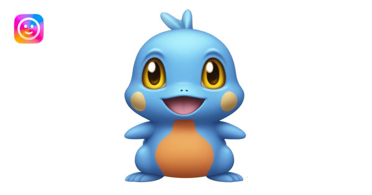 pokemon Mudkip, front face emoji | AI Emoji Generator