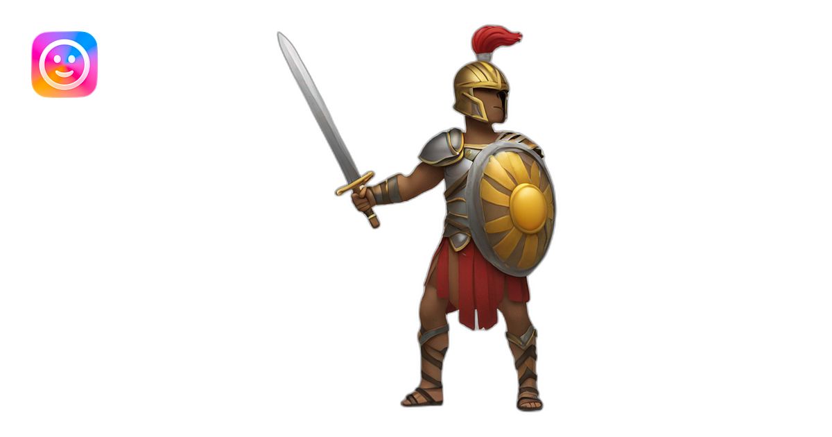 gladiator with a balloon sword emoji | AI Emoji Generator