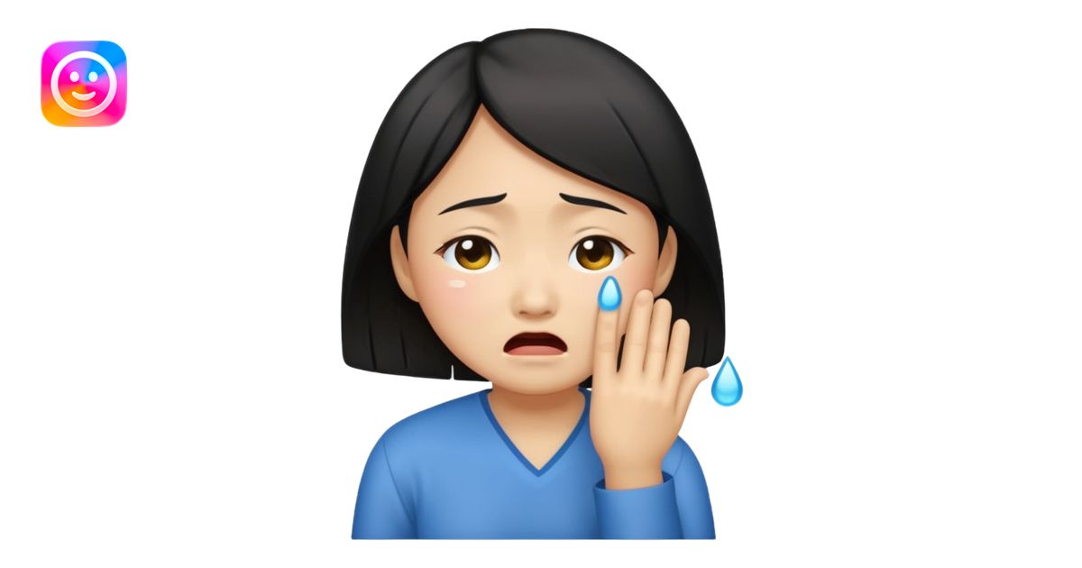 Asian girl crying emoji | AI Emoji Generator