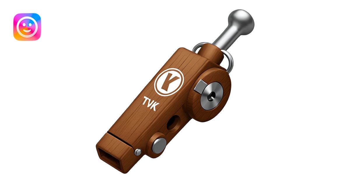 A create a whistlewith tvk image and colour emoji | AI Emoji Generator