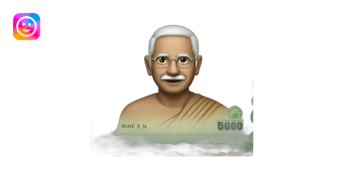 Indian rupee banknote emoji | AI Emoji Generator