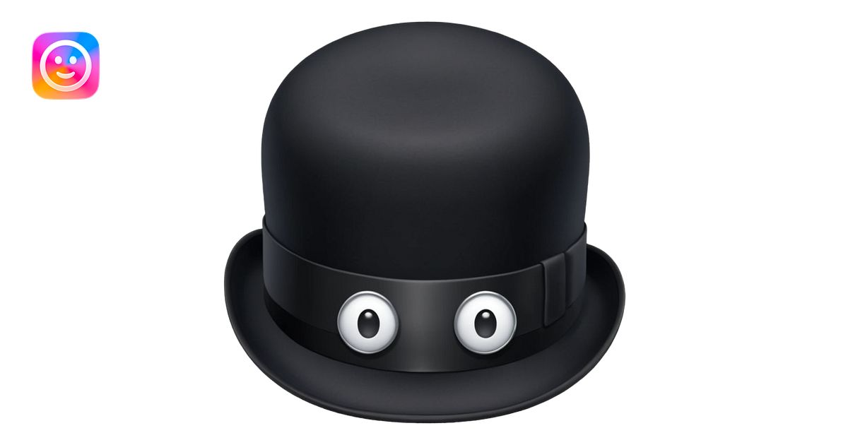 simple black bowler hat only emoji | AI Emoji Generator
