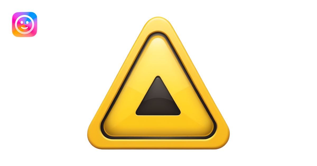 yellow triangle with exclamation mark inside emoji | AI Emoji Generator