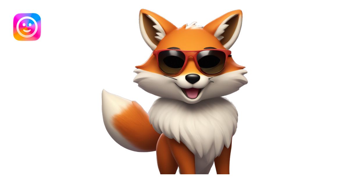 A sunglasses-wearing fox, smirking confidently with one eyebrow raised ...