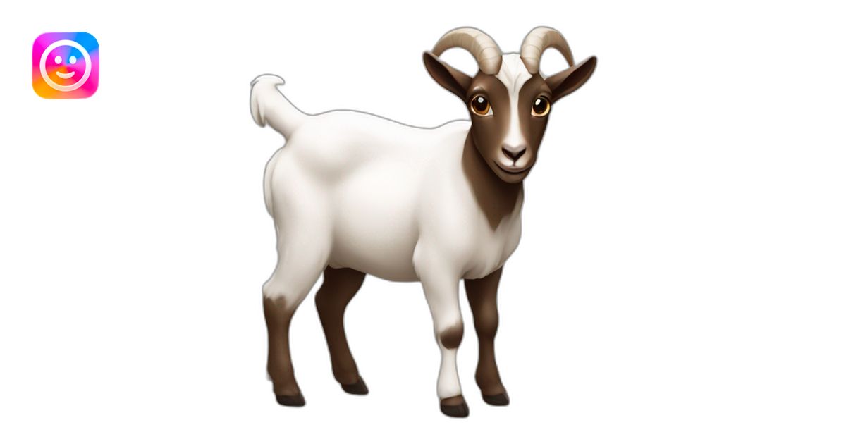 goat black white brown emoji | AI Emoji Generator