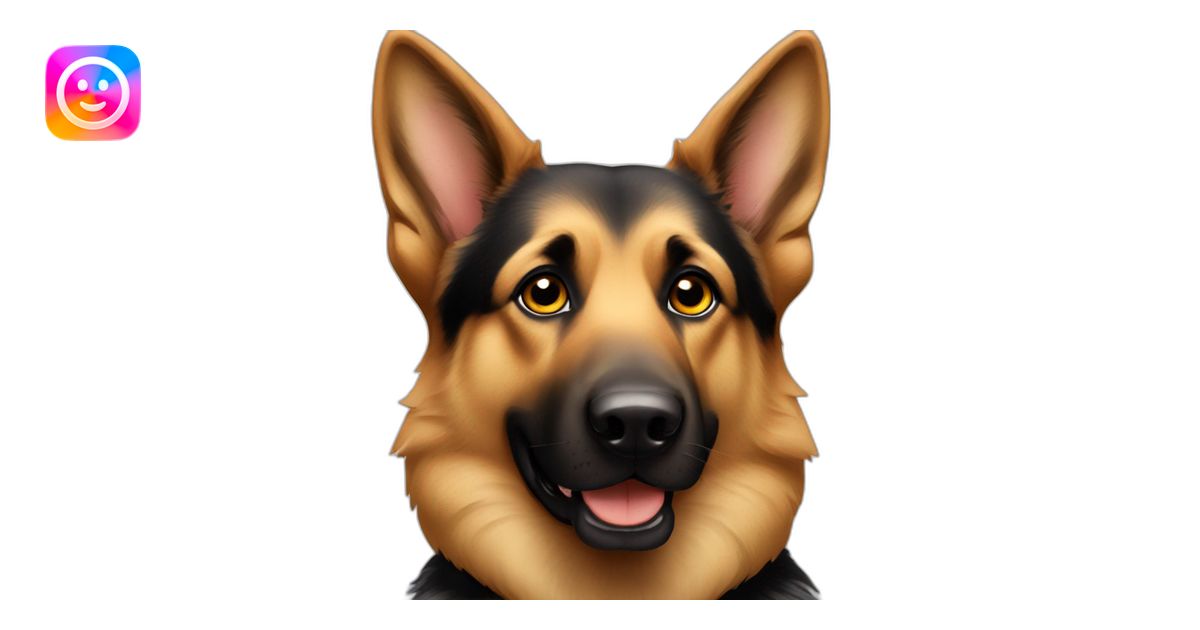 German Shepherd emoji | AI Emoji Generator