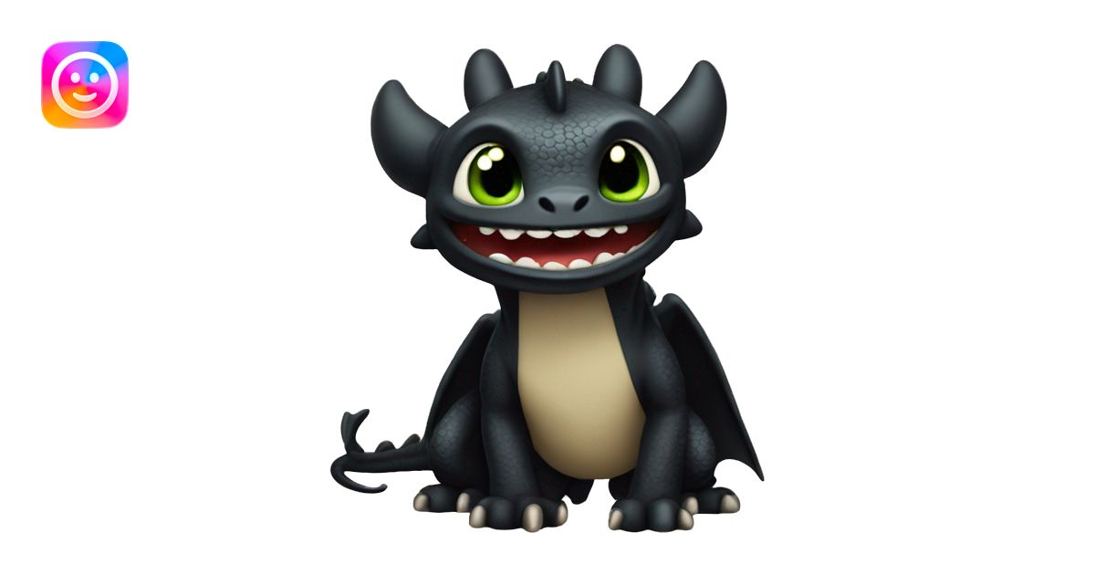 Toothless the dragon emoji | AI Emoji Generator