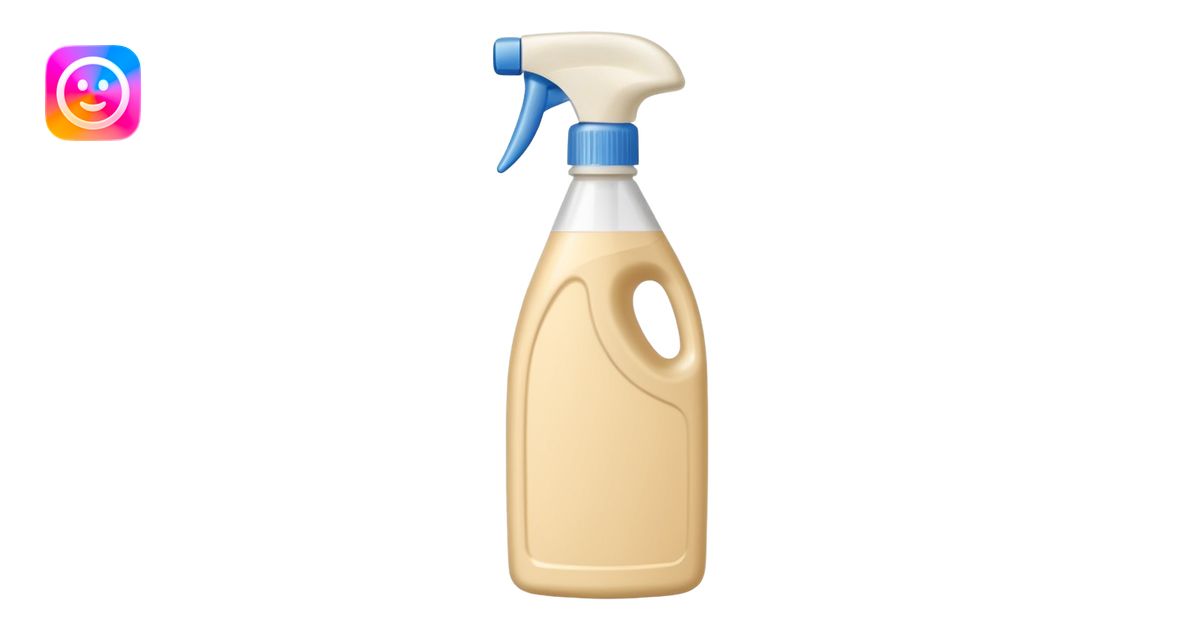 surface cleaner bottle, cream colored, white cap emoji | AI Emoji Generator
