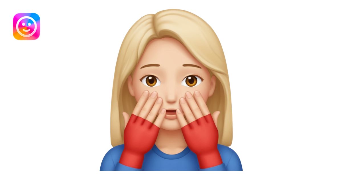 😳 emoji blushing and completely covering face with hands because they ...