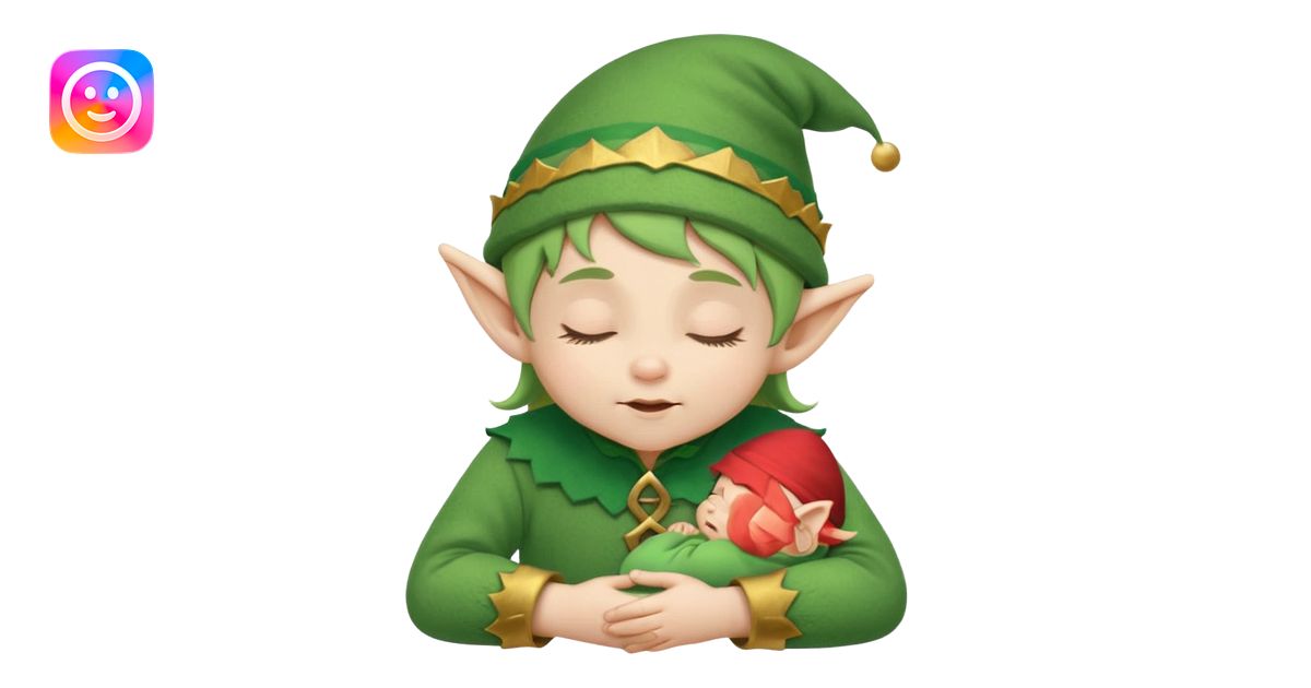 Baby elf sleepy emoji | AI Emoji Generator