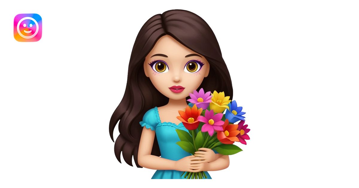 pretty bratz doll with makeup , long dark brown hair holding big ...