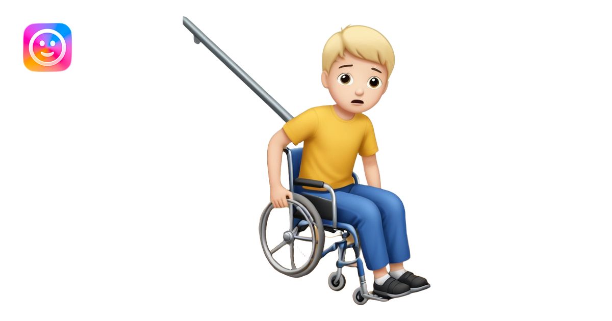 a disabled kid falling down the stairs emoji | AI Emoji Generator