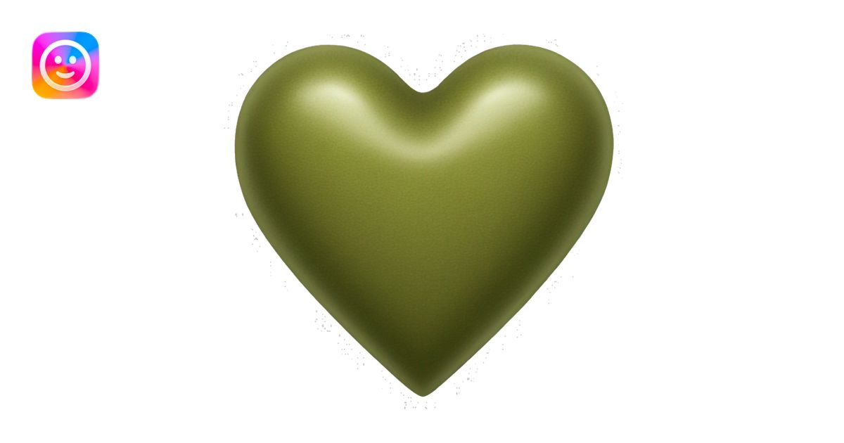 olive green heart emoji | AI Emoji Generator