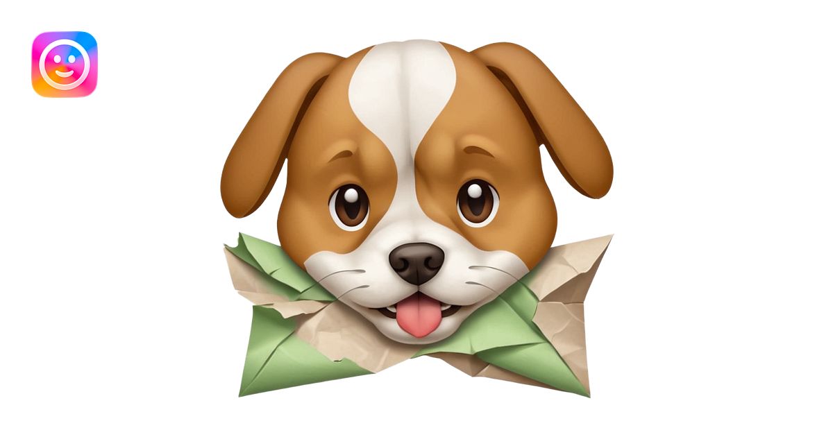 Dog ate homework emoji | AI Emoji Generator