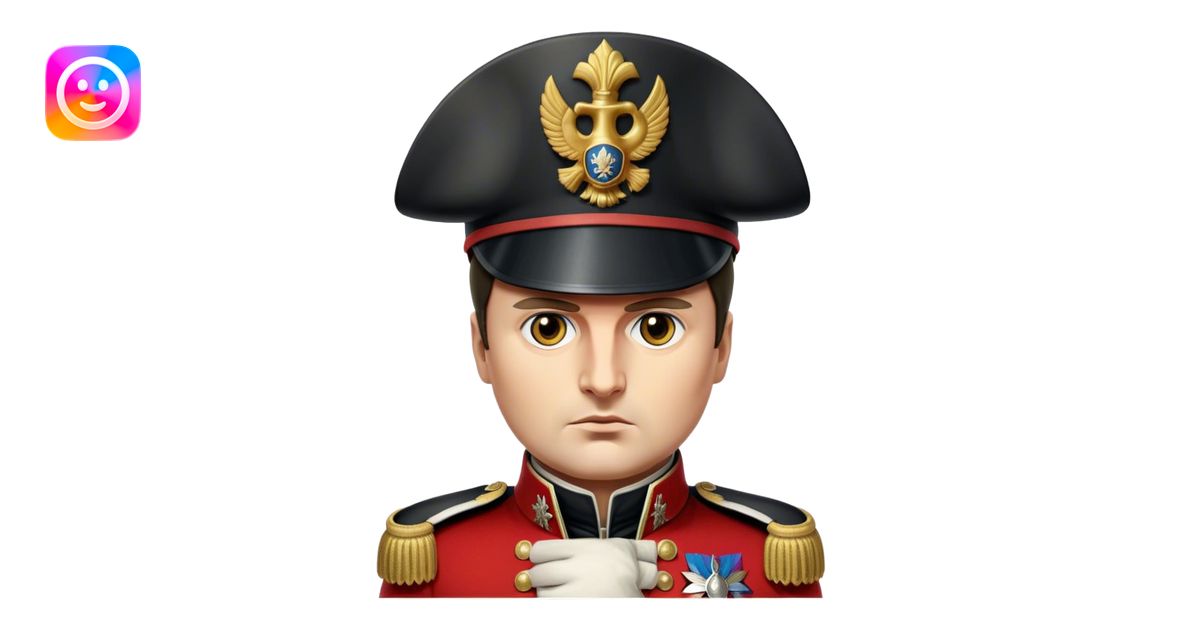 Cinematic Realistic Napoleon Bonaparte Portrait Emoji, depicted as a ...