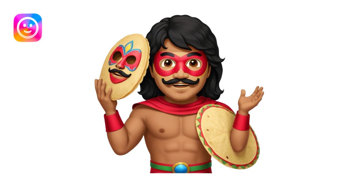 Create a Nacho Libre emoji for a teams chat but make it more original ...