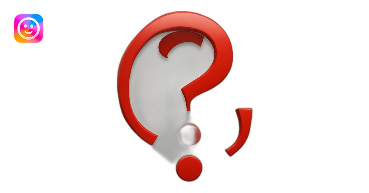 question mark red emoji | AI Emoji Generator