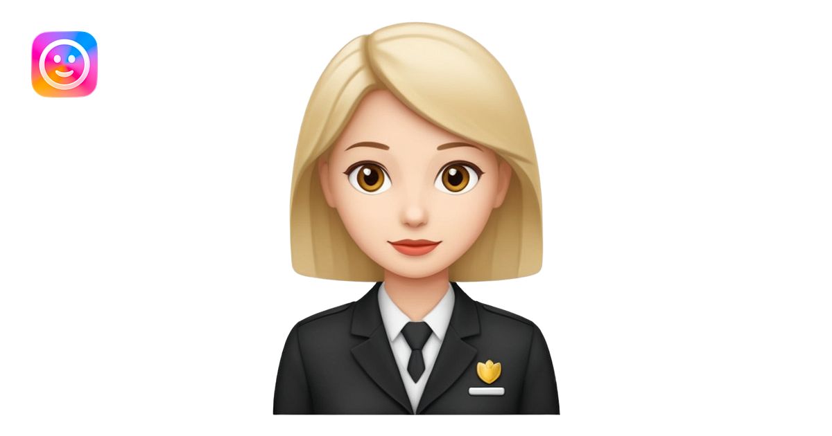 Je veux un réceptionniste d"hotel élégant emoji | AI Emoji Generator