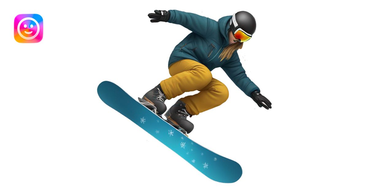 Snowboarder falling emoji | AI Emoji Generator