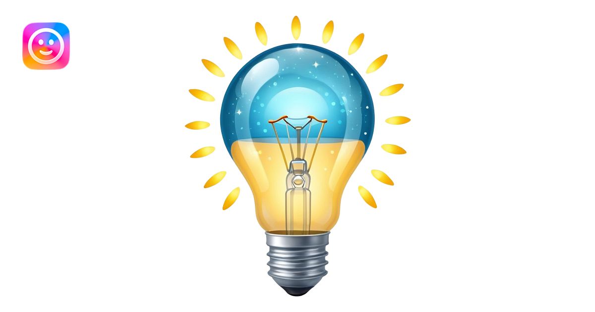 light bulb with sparkles around emoji | AI Emoji Generator