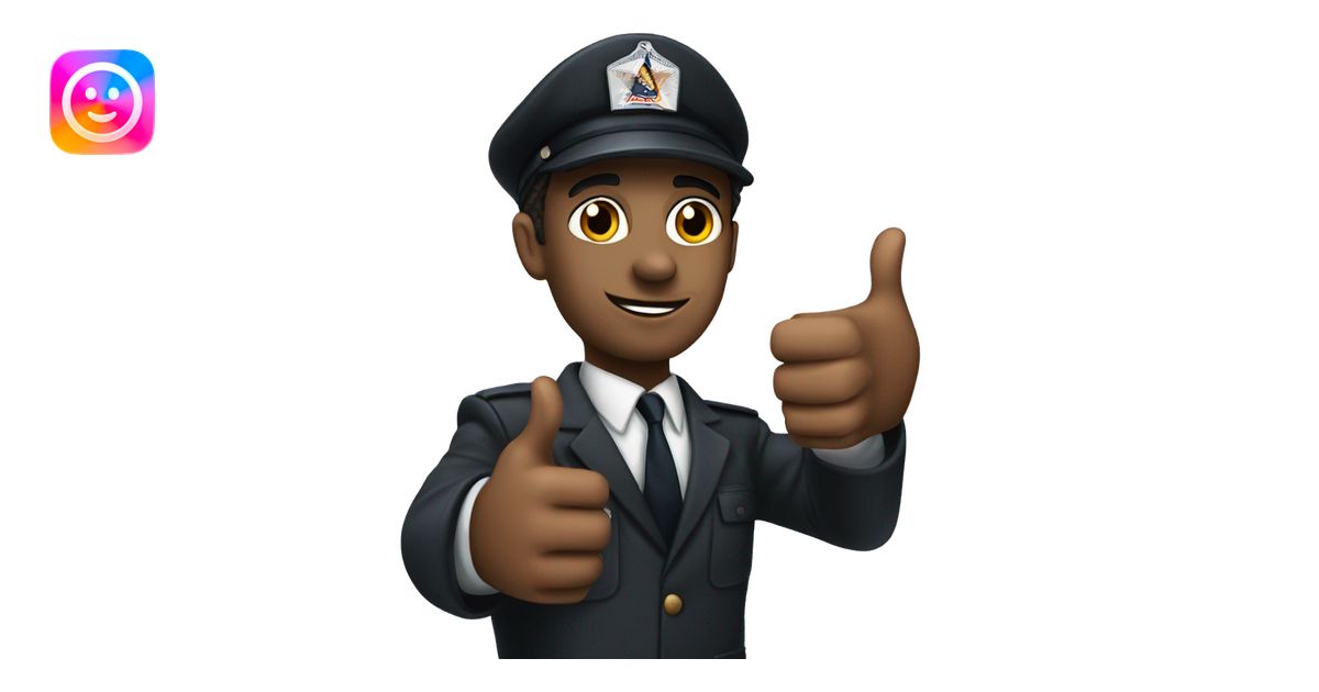 CIA agent thumbs up emoji | AI Emoji Generator