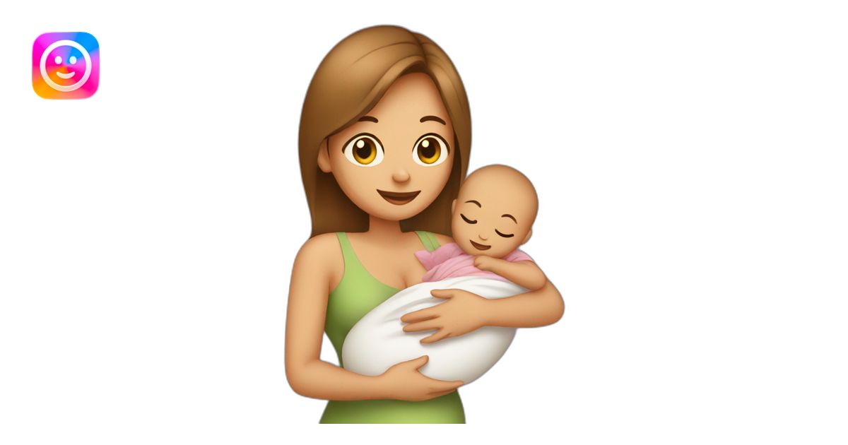 Pregnant Woman Holding A Newborn Baby emoji | AI Emoji Generator