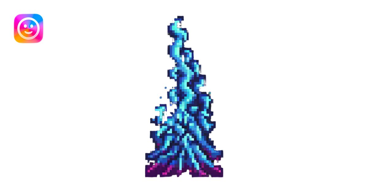 neon smoke pixel art illustration | AI Emoji Generator