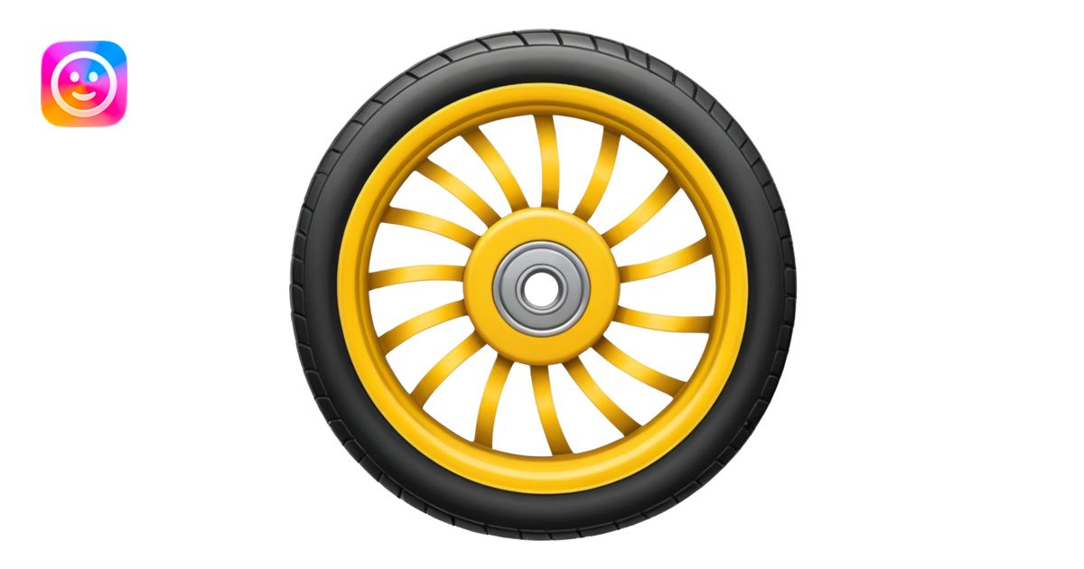 yellow glider wheel emoji | AI Emoji Generator