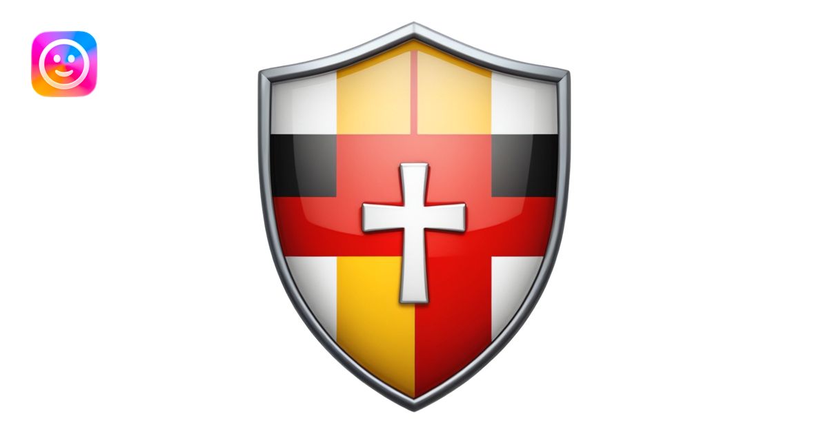 security shield. The shield is vertically divided: the left half ...