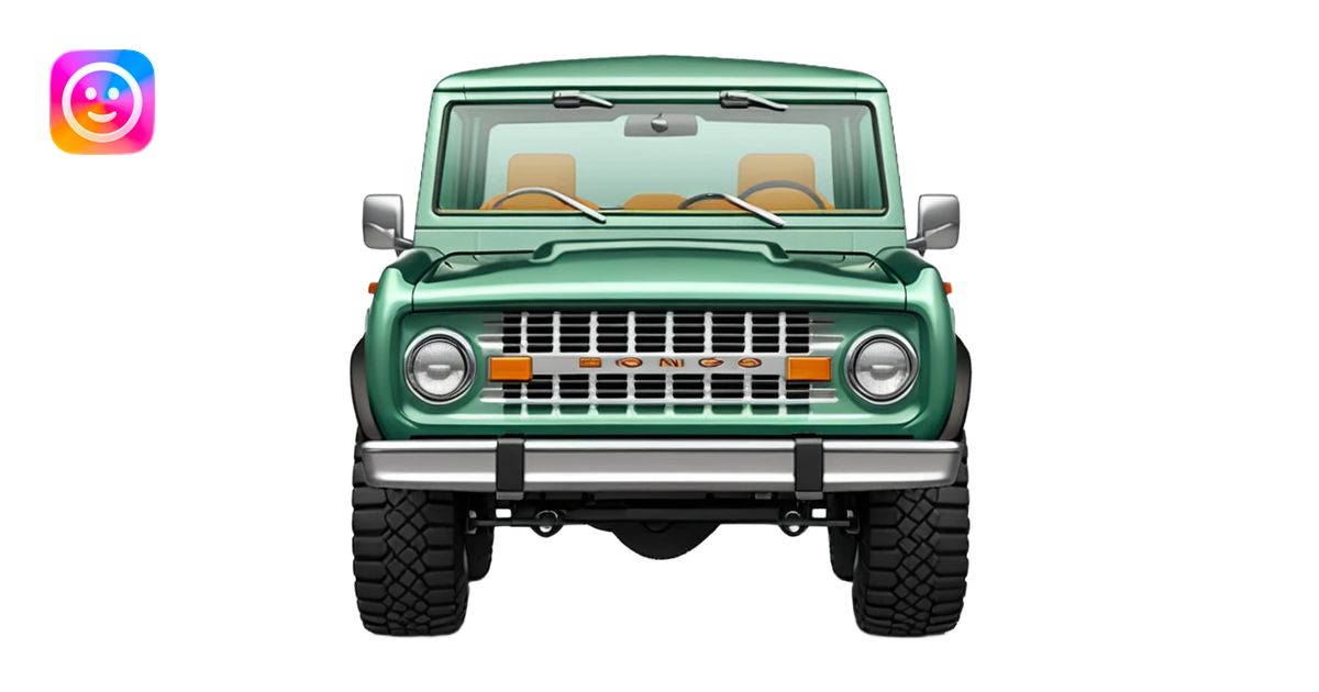 lunar green classic ford bronco emoji | AI Emoji Generator