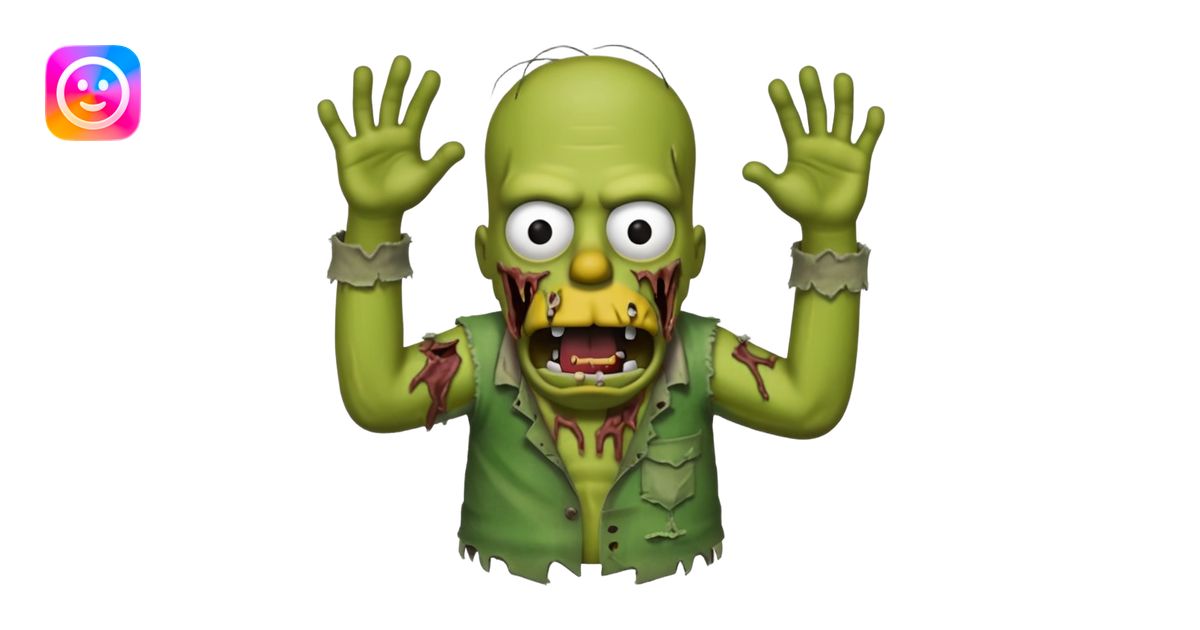 Homer Simpson zombie emoji | AI Emoji Generator