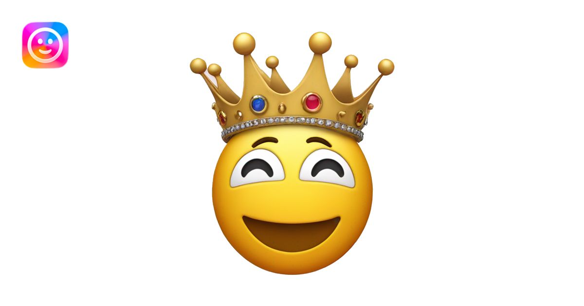 A round smiley face wearing a crown with the word “Epic" written on it ...