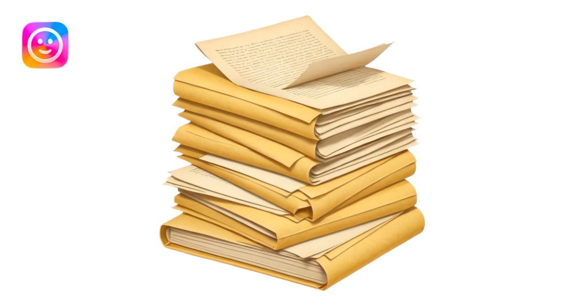 Pile of papers emoji | AI Emoji Generator