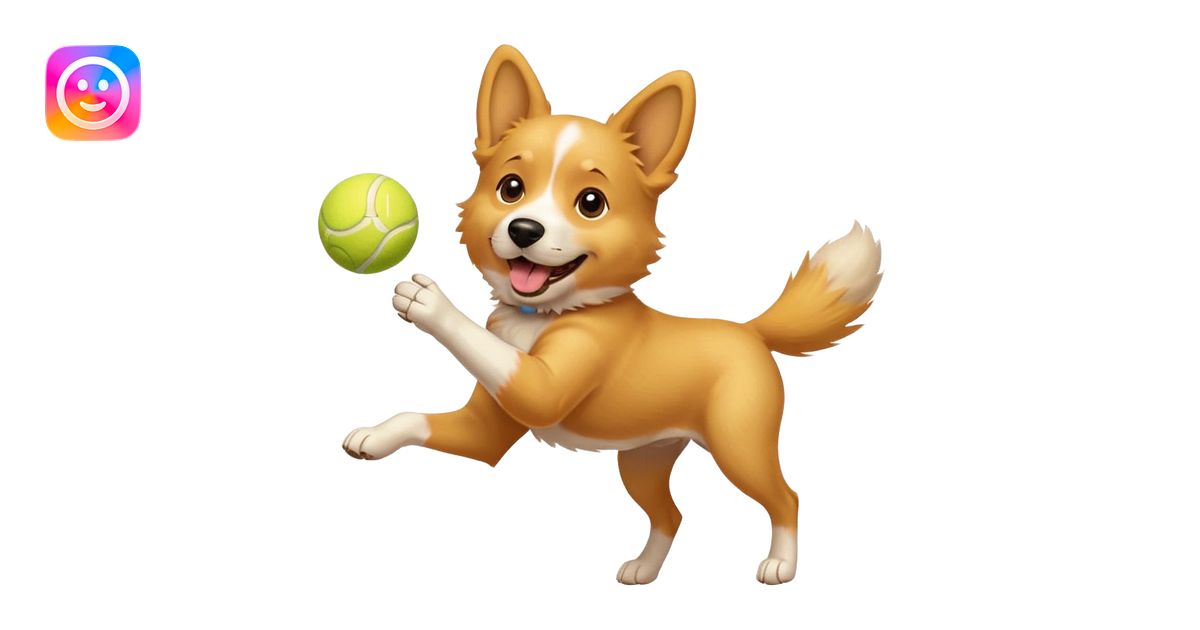 Dog Daily Routine, Exercise & Mental Stimulation emoji | AI Emoji Generator
