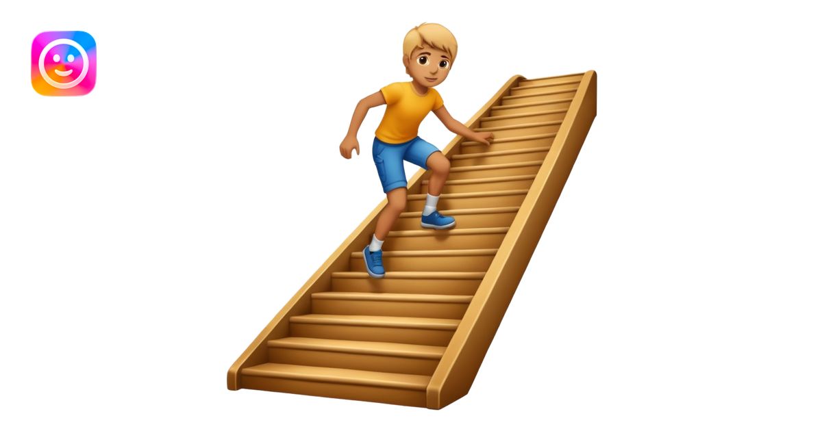 person climbing upstairs emoji | AI Emoji Generator