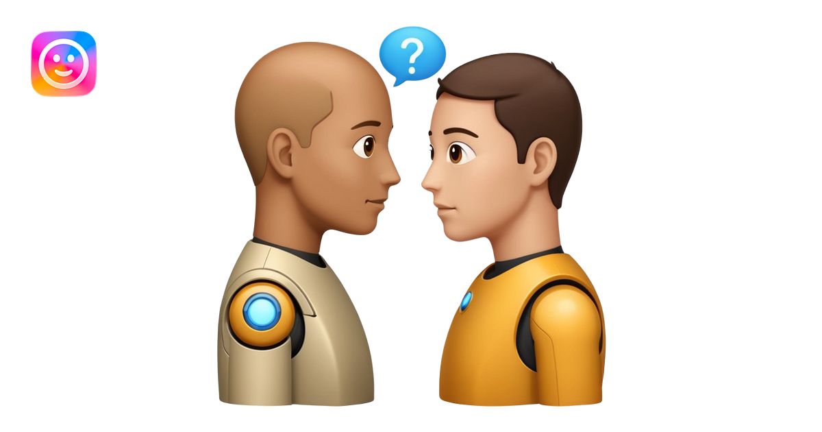 turn taking during a conversation between ai and human emoji | AI Emoji ...